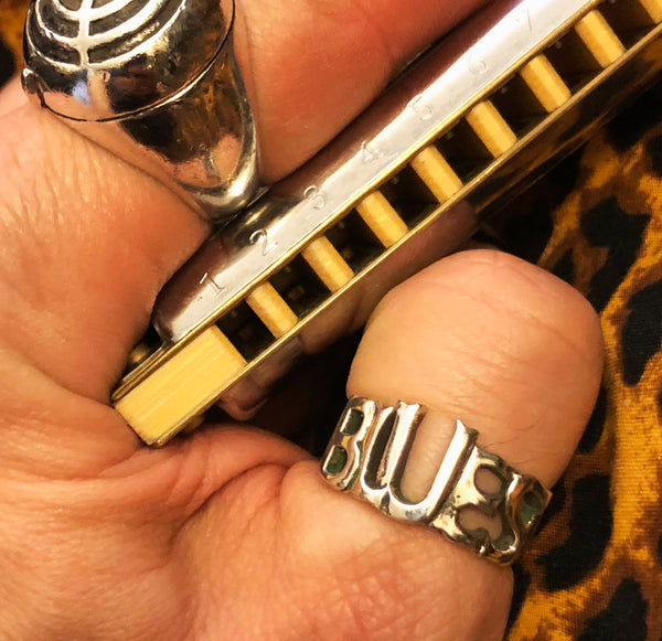 Blues Ring - harmonica jewelry (sterling silver)